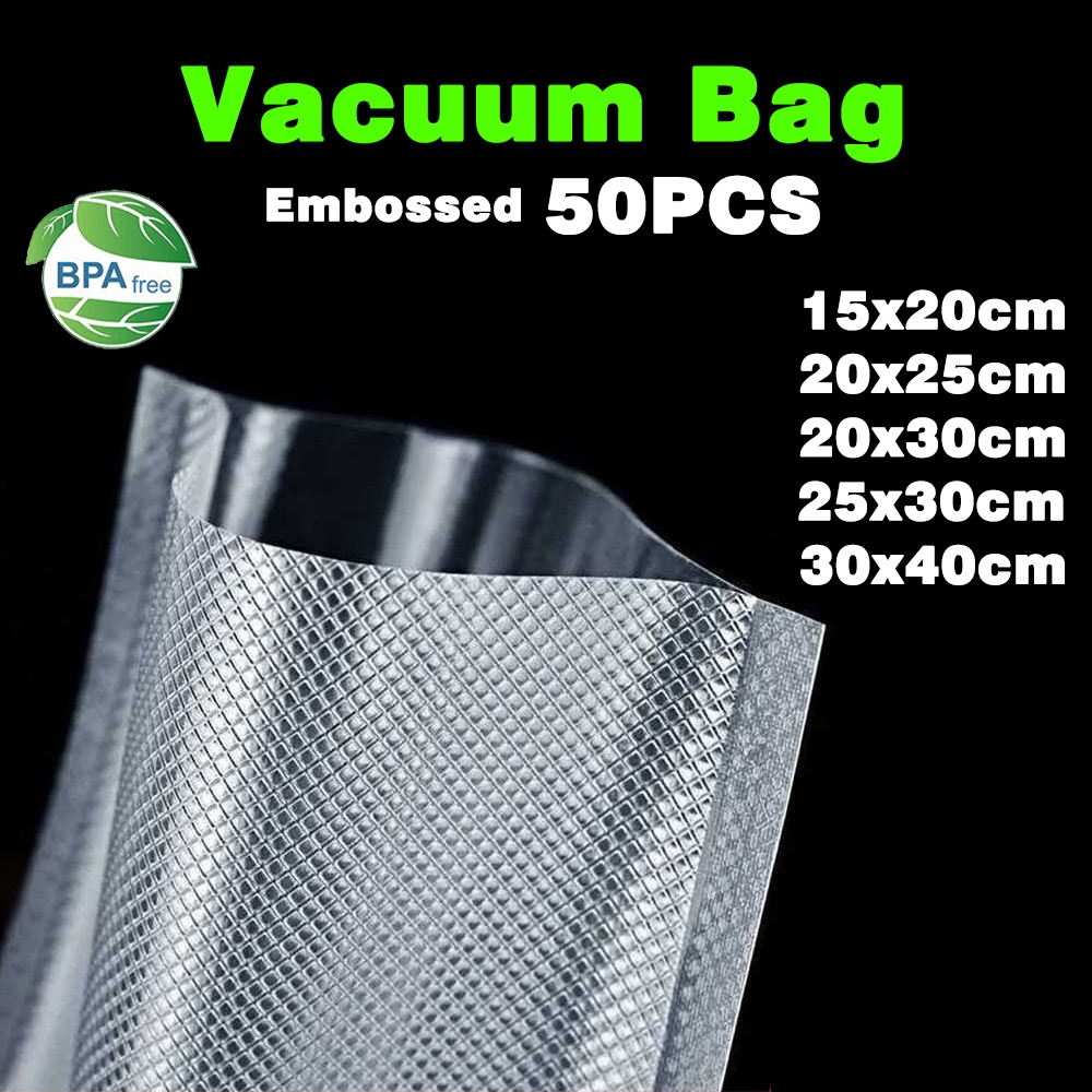 50pcs Vacuum Bag Embossed Vacuum Bag For Food Vacuum Sealer Packaging ...