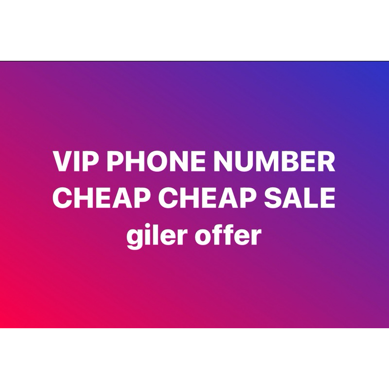 VIP NUMBER PREPAID onexox simcard xox sim card Ong Number | BOSS Series ...