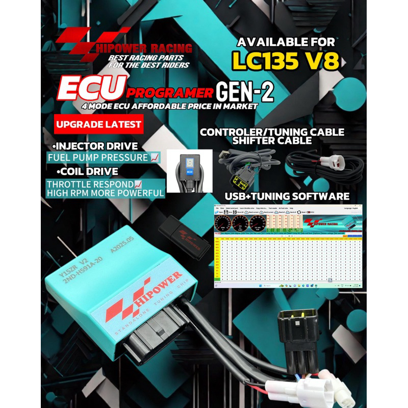 ECU HI POWER 4 MODE LC135 FI (V8) ( GEN 2 / 2025 ) ( UPGRADE VERSION ...