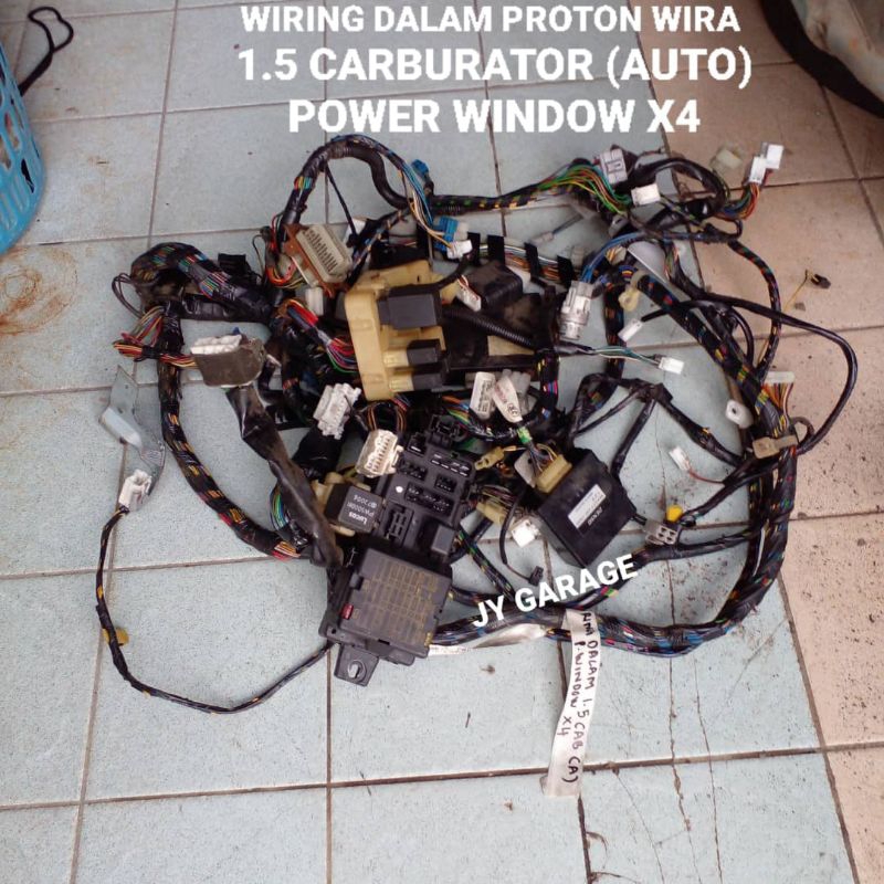 WIRING DALAM COMPLETE FUSE BOX PROTON WIRA 1.5 (AUTO) CARBURATOR POWER ...
