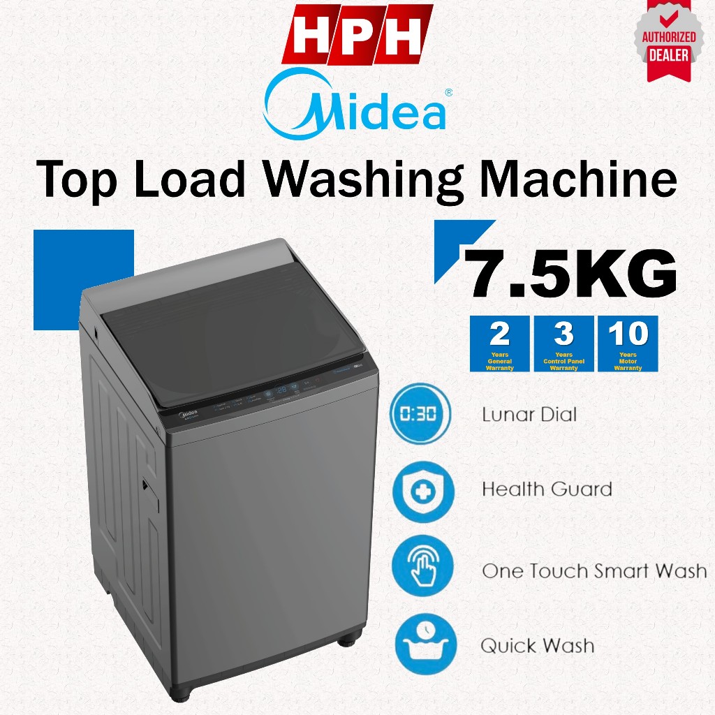 Midea (7.5KG - 17KG) Top Load Washer Washing Machine MA100W75 MA100W85 MA100W95 MA200W105 ...
