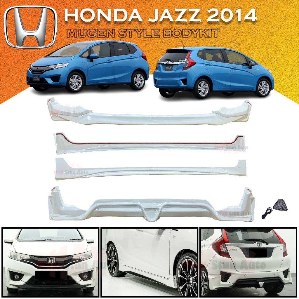 HONDA JAZZ 2014-2016 MUGEN FULL SET BODYKIT MG BUMPER SKIRT LIP HONDA ...
