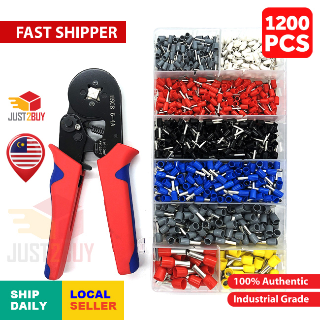 【STOK M'SIA】Pengelim Ferrule Kemas Wayar 1200pcs Ferrule Crimper HSC8 6 ...