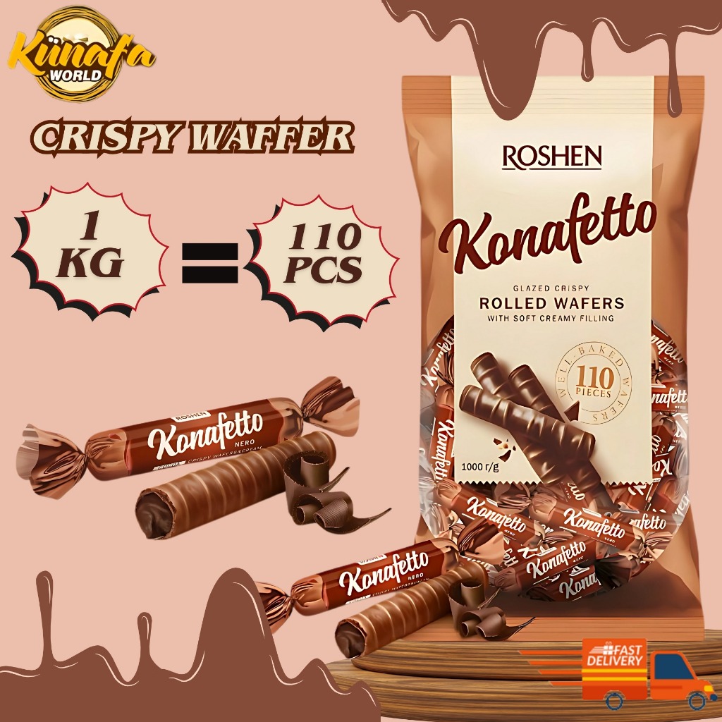 Roshen Konafetto Chocolate / COCOA / High Quality Crispy Waffer /1KG ...