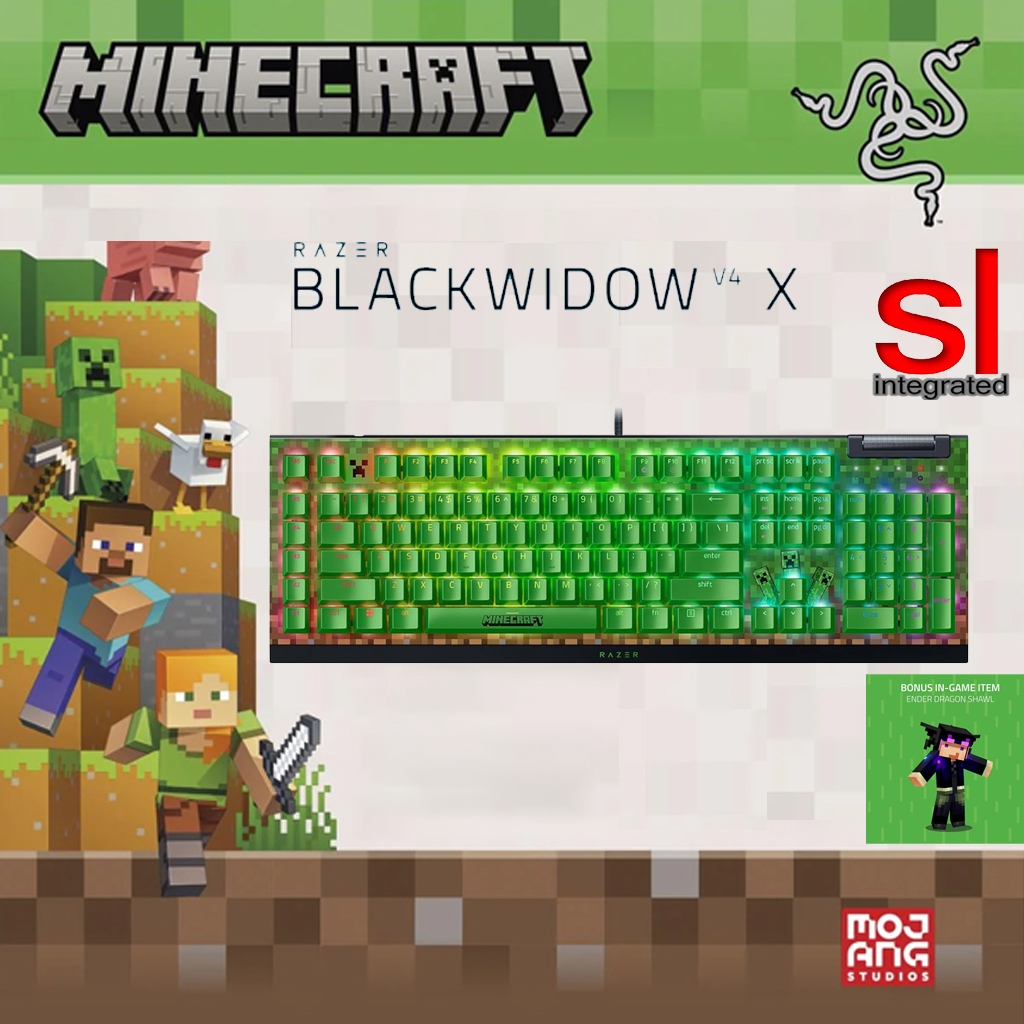 Razer BlackWidow V4 X Mechanical Gaming Keyboard Green Switches ...