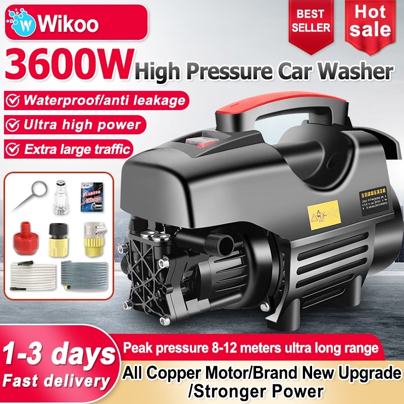 3600W Car High Pressure Cleaner High Pressure Portable Water Jet Wash 220V Pump Induction Motor ...