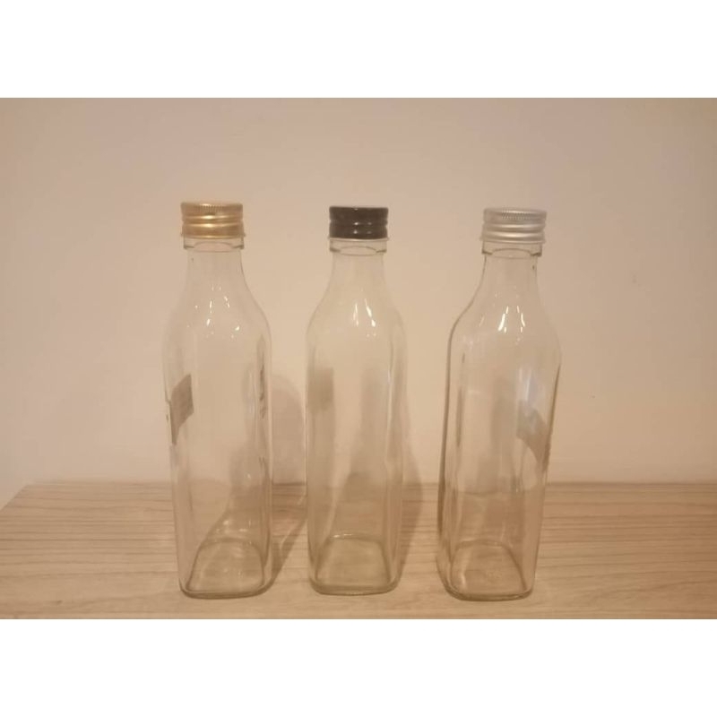 [24pcs} 375ml Square glass bottle /botol kaca madu/honey bottle/botol ...