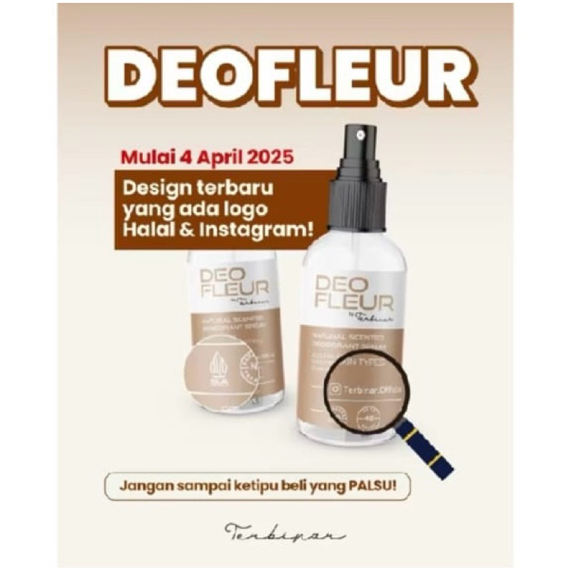 DEO FLEUR DEODORANT SPRAY 60ML BY TERBINAR DEODORANT KETIAL TAWAS | Shopee Malaysia