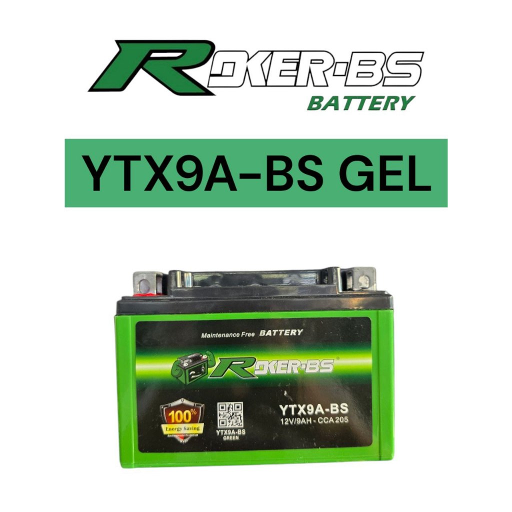ROKER BS BATTERY YTX9A-BS (GEL) CBR250/CBX250/DUKE 200,250,390/VTS200 ...