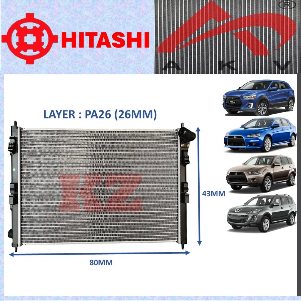 PROTON INSPIRA 1.8 2.0 / MITSUBISHI LANCER GT CY4 / ASX - RADIATOR ...