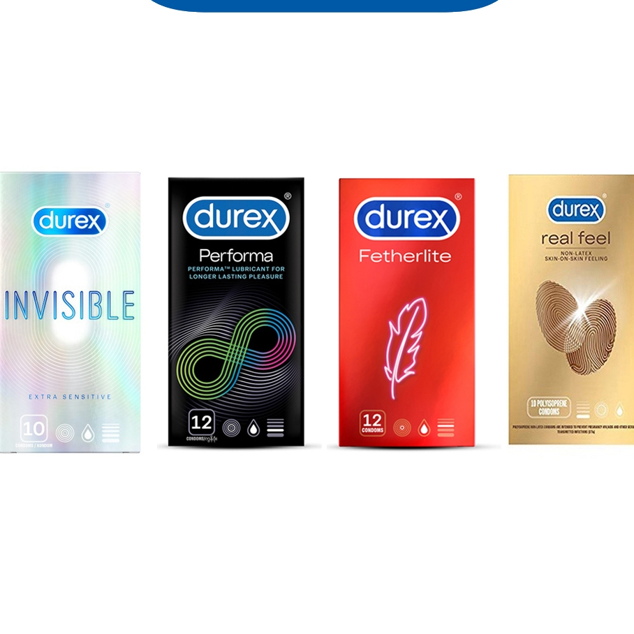 Durex Condoms Invisible / Performa / Fetherlite / Real Feel -10s/12s | Shopee Malaysia