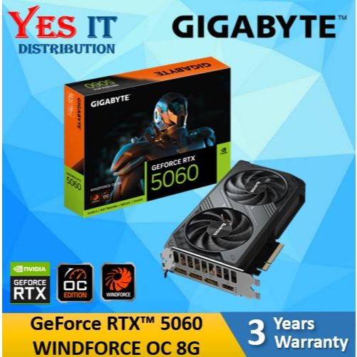 Gigabyte GeForce WINDFORCE RTX5060 OC 8GB DDR7 / RTX5070 12GB / RTX5070 ...