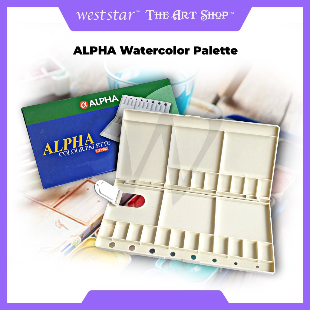 ALPHA Watercolor Palette, Watercolor Palette, Palet Cat Air | Shopee ...