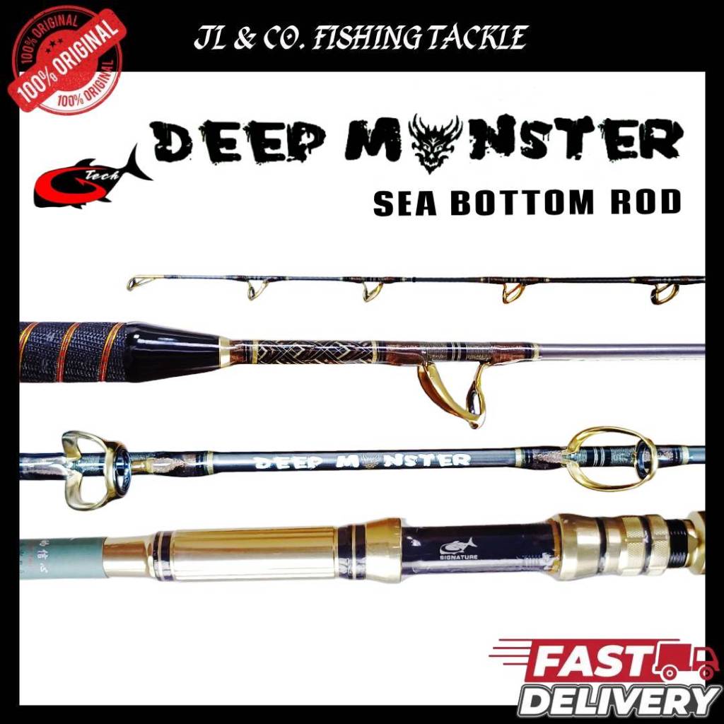 G-TECH DEEP MONSTER Sea Bottom Rod Joran Bangla butt join piece rod ...