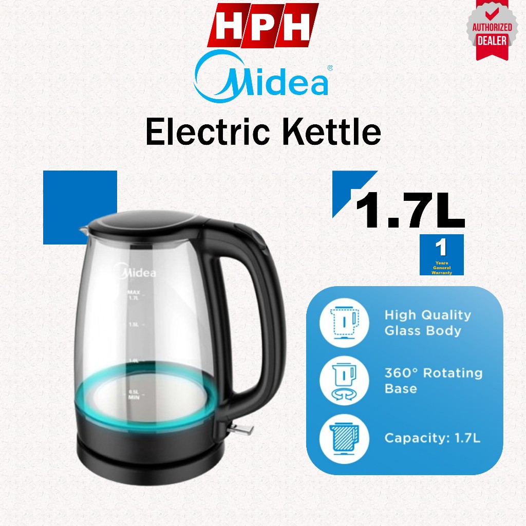 Midea Electric Kettle (1.7L / 1.5L) MK-17G02 | MK-17S33D | MK-15HJ ...