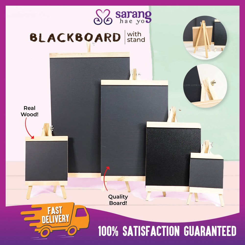 Black Board With Wooden Stand Papan Hitam Menu Massage Board Papan ...
