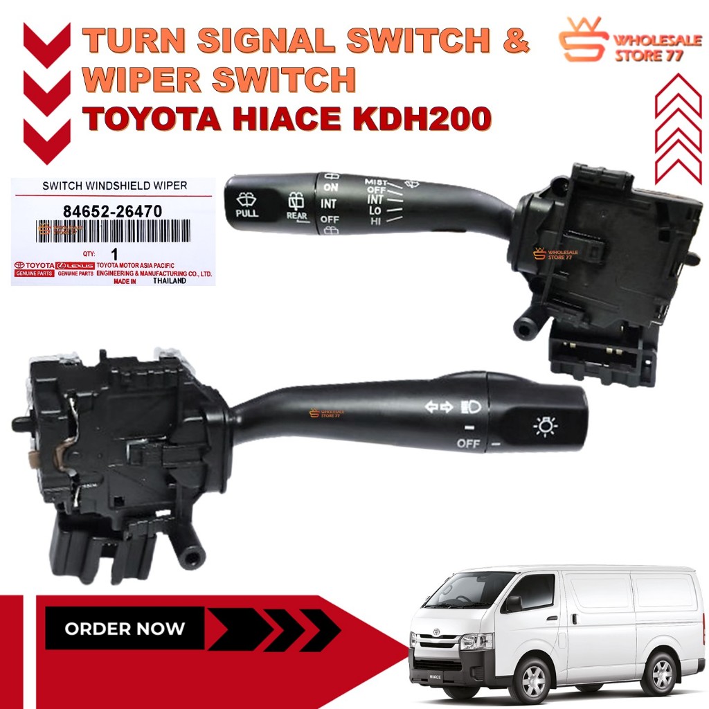 ORIGINAL | TOYOTA HIACE VAN KDH200 2005-2018 TURN SIGNAL SWITCH/HEAD ...