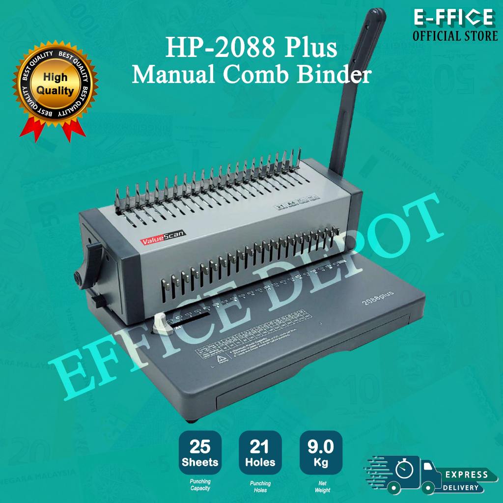 Effice Depot - HP-2088 PLUS A4 COMB BINDING MACHINE | Shopee Malaysia