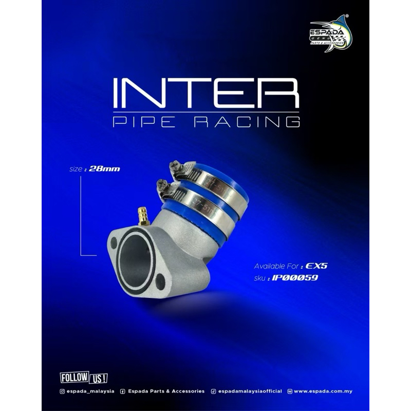 Espada Racing Intake Pipe Ex5 Wave125 (Design Ego) | Shopee Malaysia