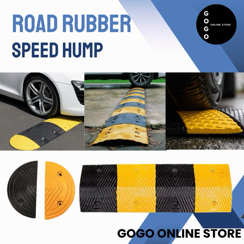 SAFETY RUBBER ROAD SPEED HUMP ROAD HUMP SPEED BUMP END CAP PIECE ...