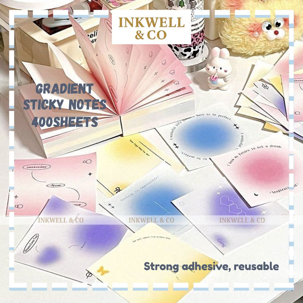 INKWELL & CO 400 Sheets ins Dusk Sun Halo Note Pad Non-Sticky Super ...