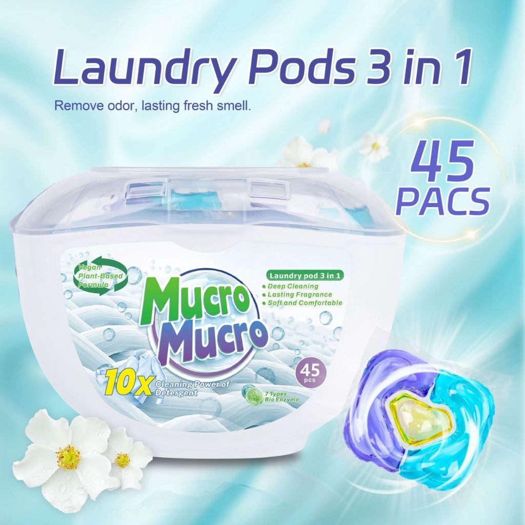 【Vegan Plant-Based Formula Laundry Pod】Mucro Mucro Laundry Pod 3 in 1 ...