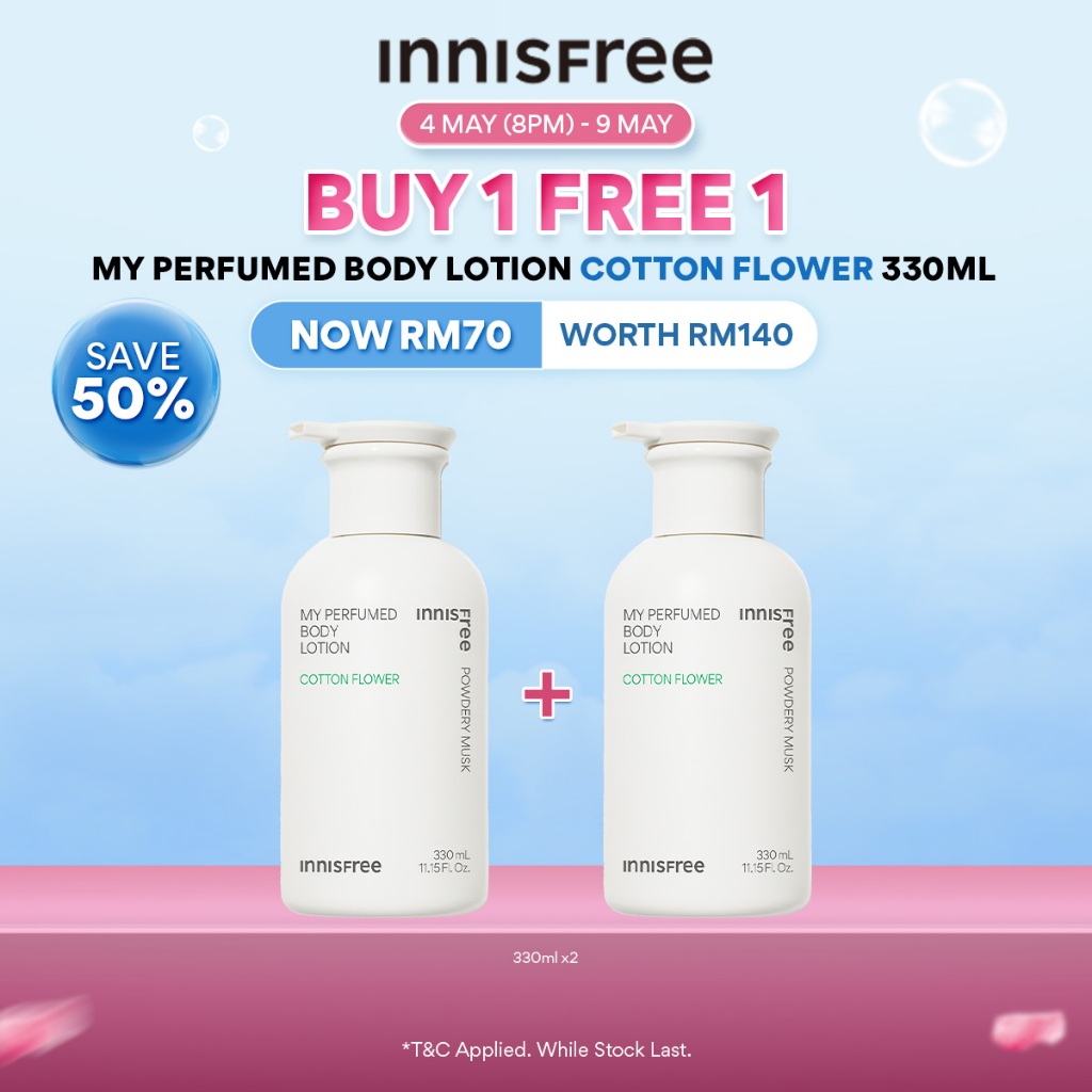 [4 MAY (8PM) - 7 MAY | BUY 1 FREE 1] INNISFREE My Perfume Body Cotton ...