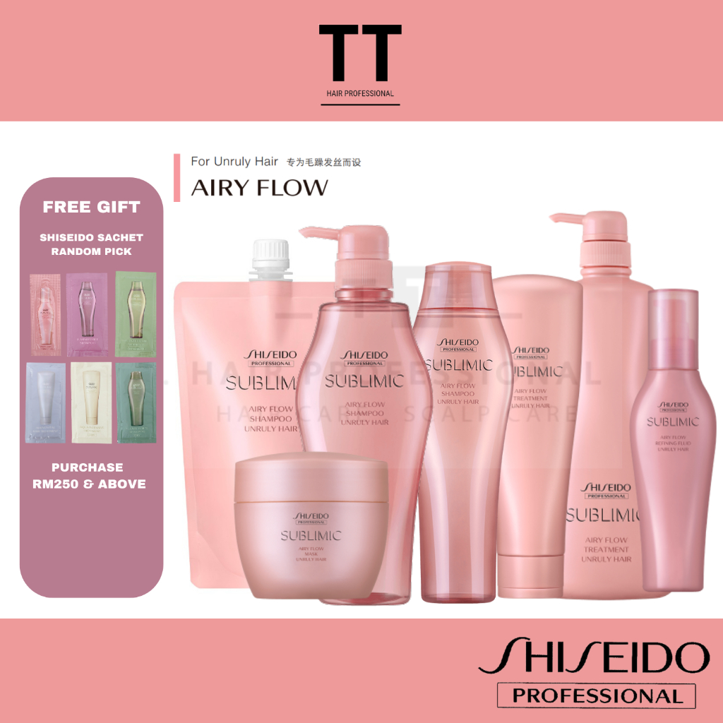 Shiseido Sublimic Airy Flow For Volume Hair Shampoo | Treatment | Mask | Refining Fluid | SHEER ...