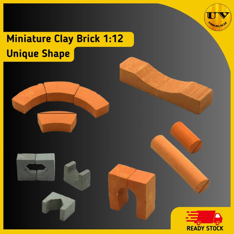 Mini Brick 1:12 Clay Miniature Brick Unique shape 🧱architectural ...