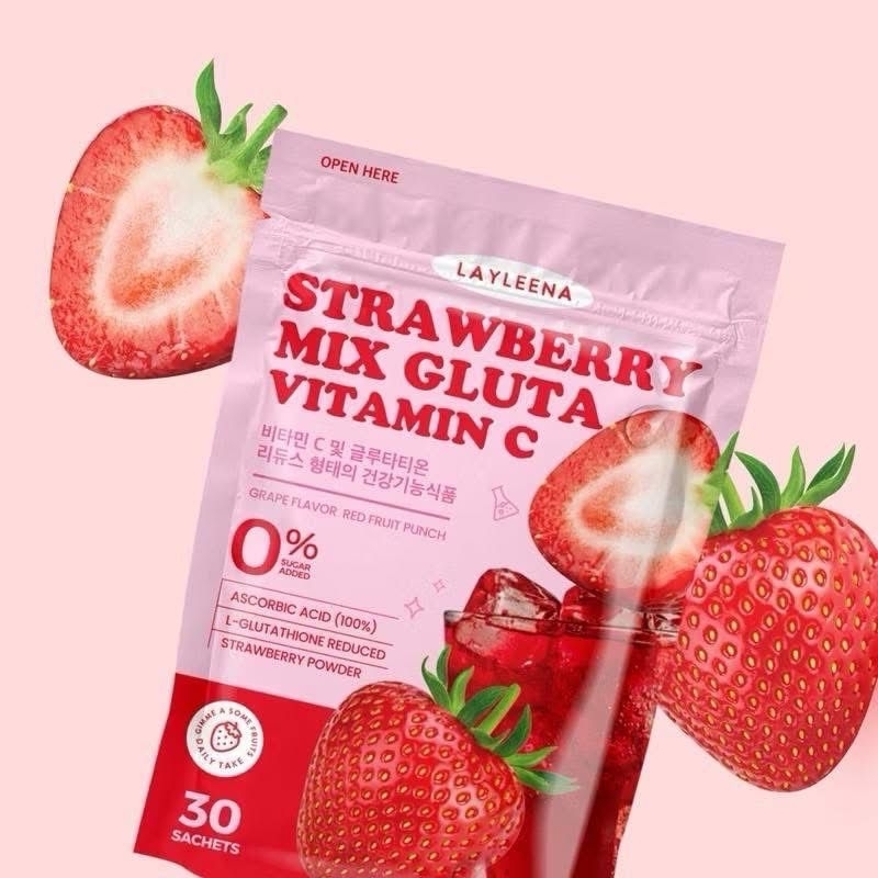 LAYLEENA STRAWBERRY MIX GLUTA VITAMIN C | Shopee Malaysia