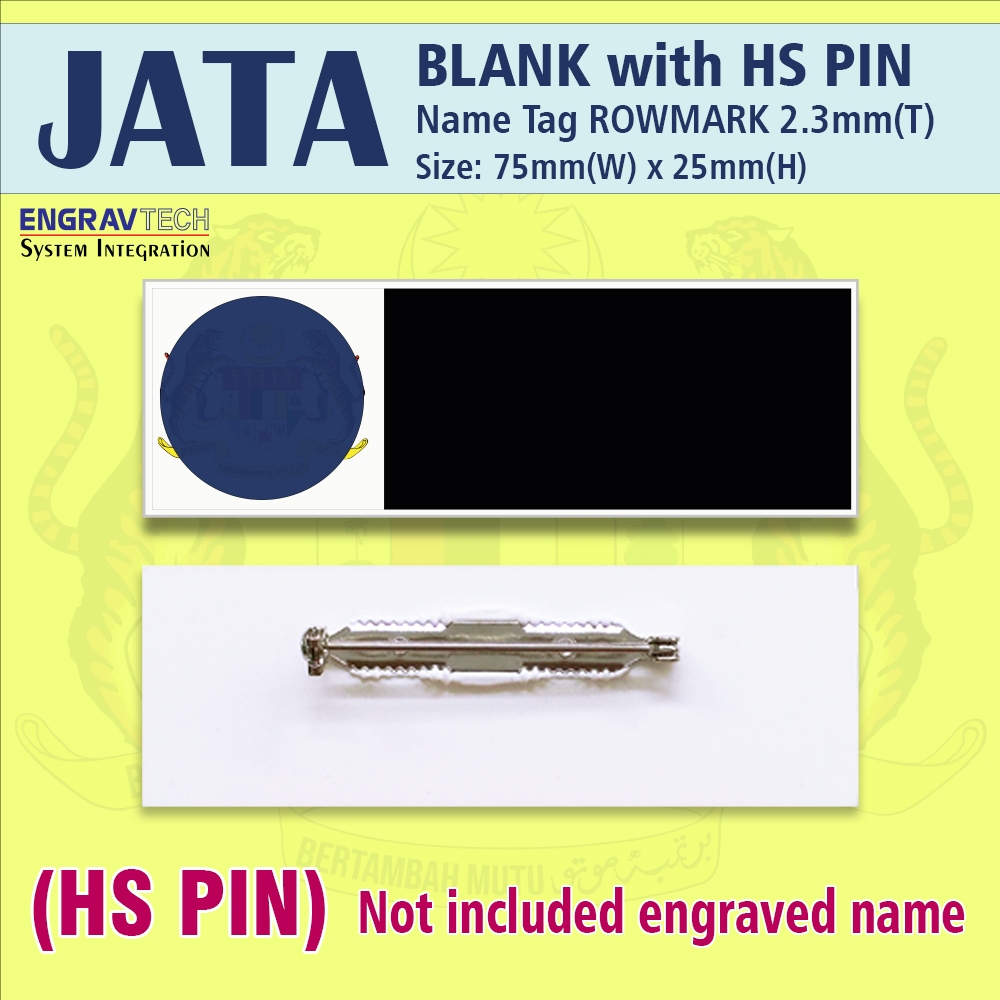 NAME TAG JATA BARU ROWMARK 2.3mm_BLANK_WITH HS PIN_(wholesale) | Shopee ...
