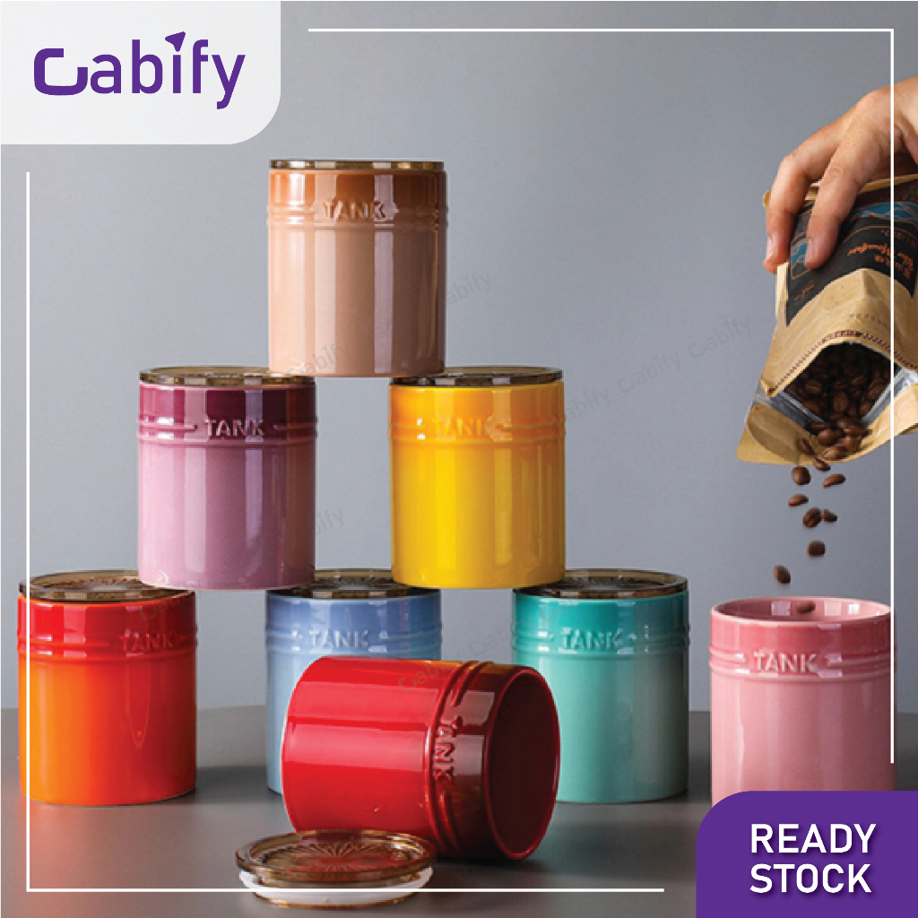 Cabify Ceramic 400ml Gradient Colorful Storage Jar Kitchen Food ...