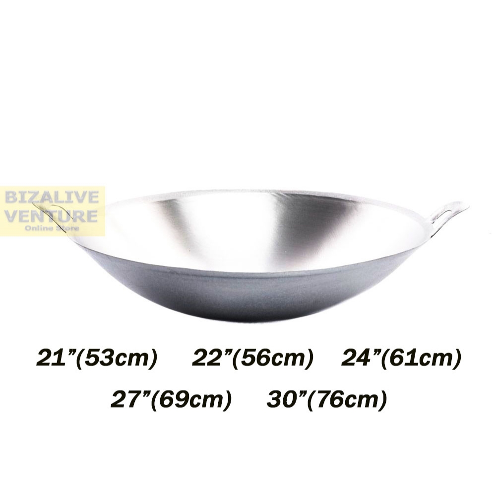 Aluminium Wok with Double Handle | Cooking wok | Cooking Pan ...