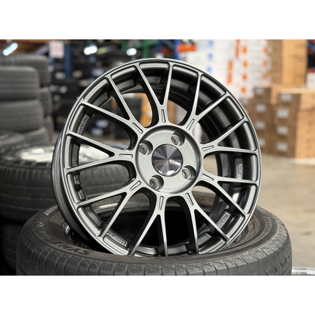 NEW 15X6J Enkei PFM1 Japan Rim (set of 4) Gunmetallic 4X100 for Nbox ...