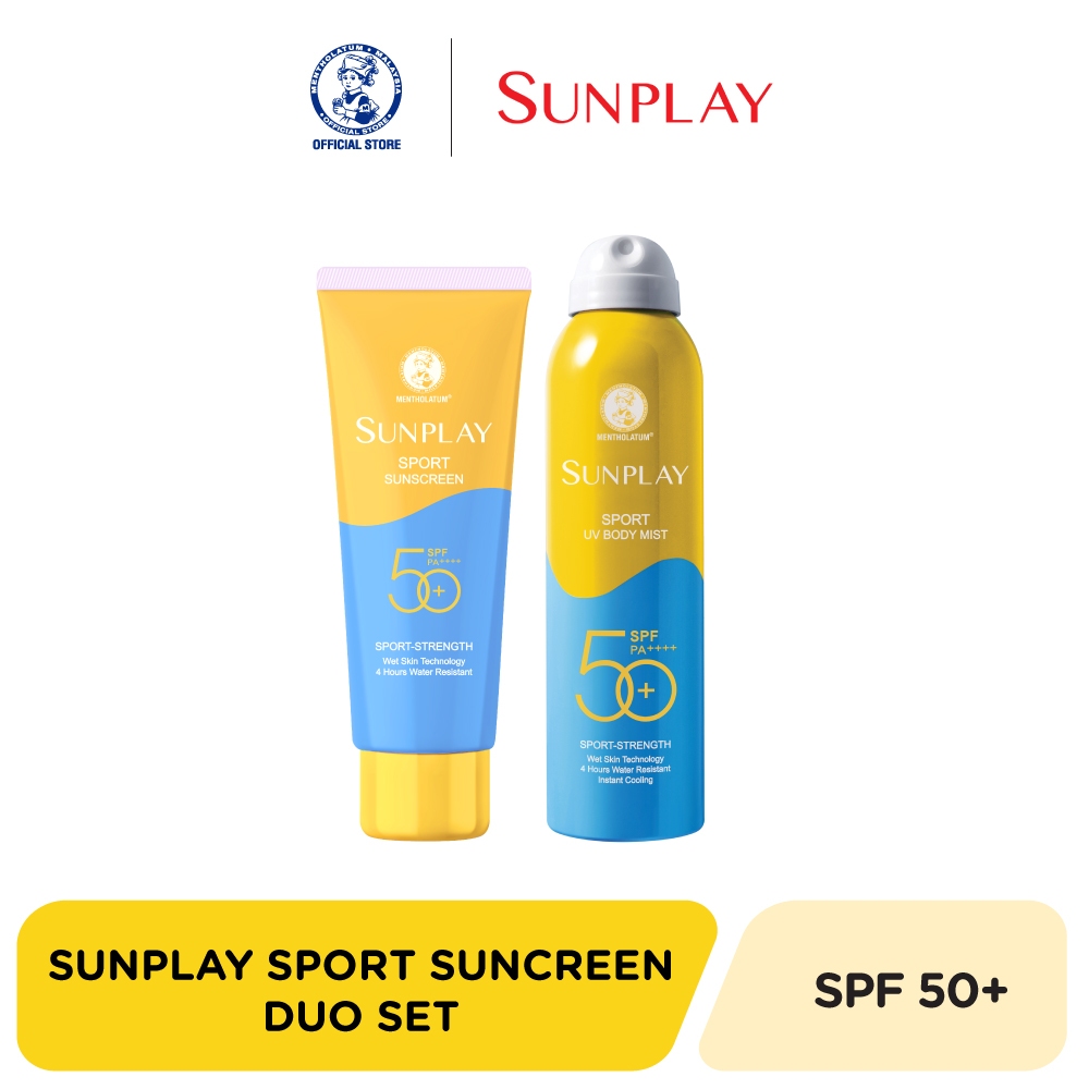 Sunplay Sport Sunscreen Duo Set [Cooling Effect, Suitable for Sports ...