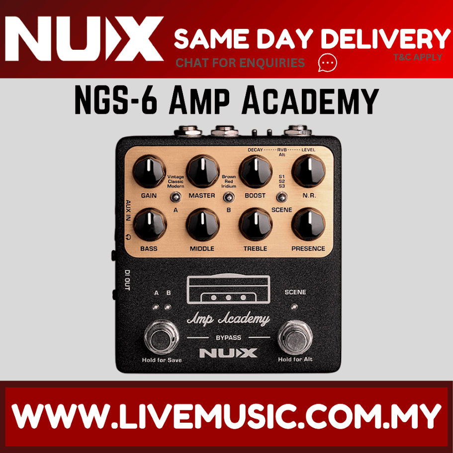 Nux NGS-6 Verdugo SRS Amp Academy Amp Modeler Guitar Pedal ( NGS6 ...