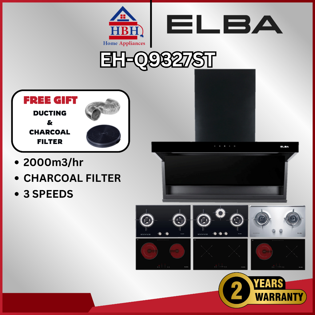 Elba Hood Monza | EH-Q9327ST(BK) | 2000m/h | Hand Wave Smart Sensor | 3 ...