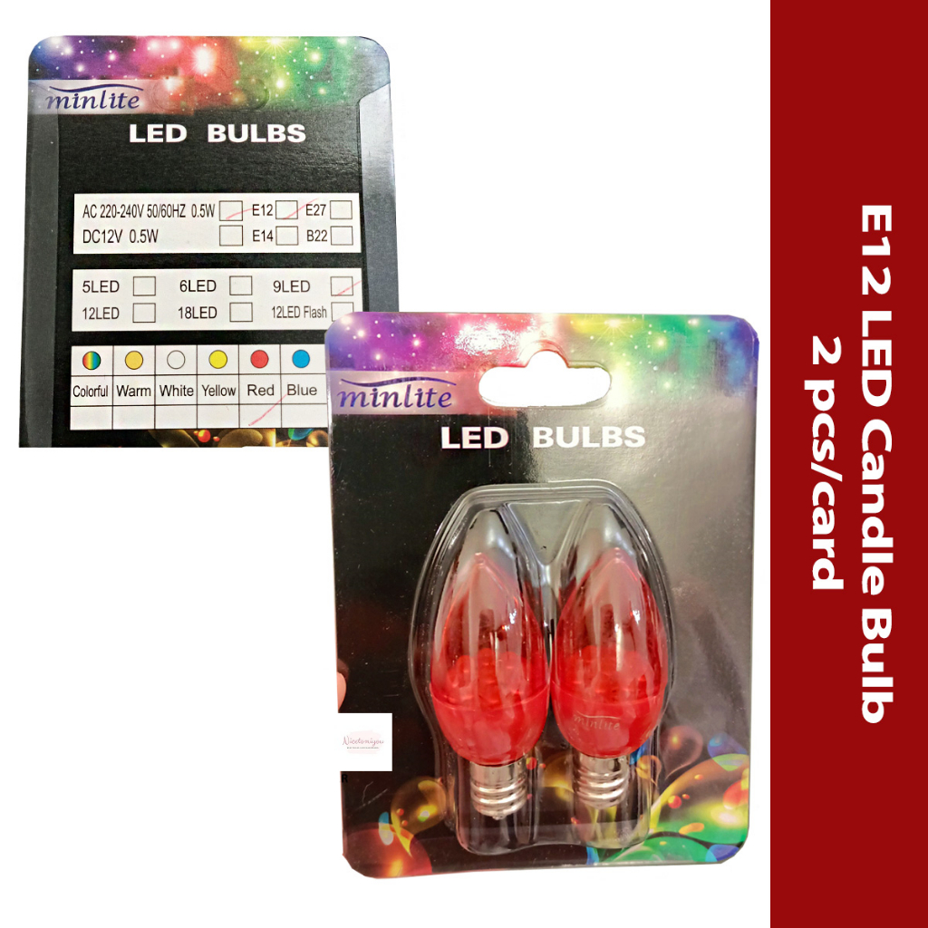 E12 LED Chili Bulb Red Color 0.5W LED 神台灯泡 (2 Pcs/ Pack) | Shopee Malaysia
