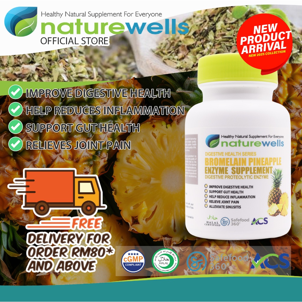 Naturewells Bromelain Pineapple Enzyme Supplement Support Digestive ...