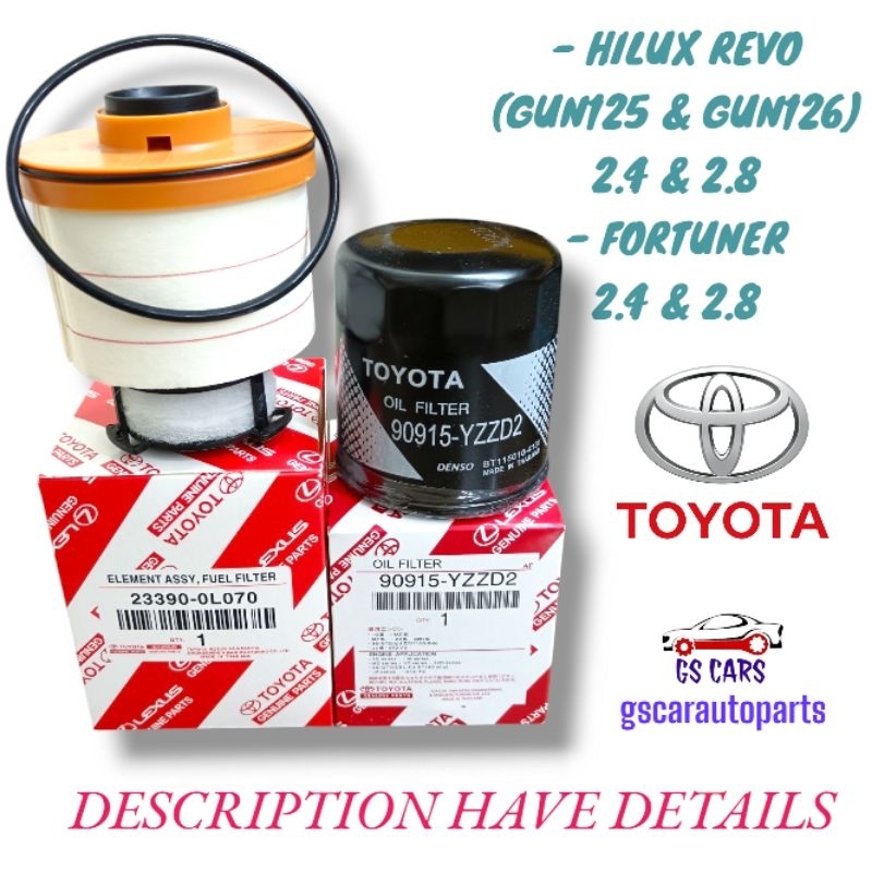 Toyota hilux revo gun125 126 2.4 2.8/fortuner gun155/156/165/166 diesel ...