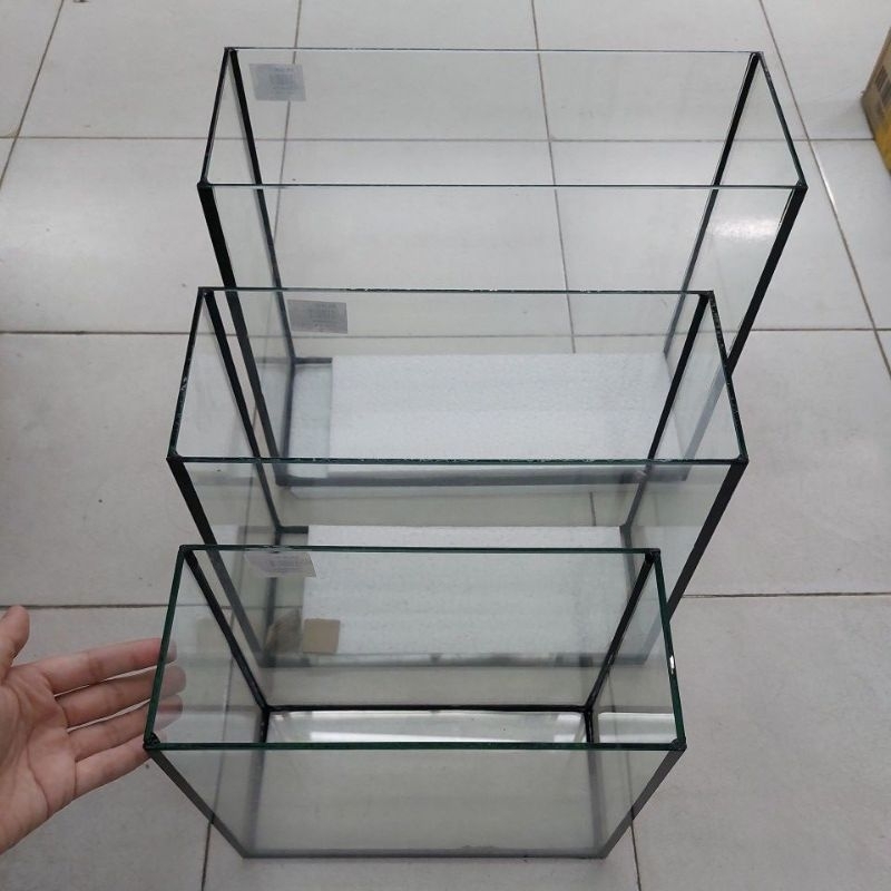 25cm 30cm 35cm Long Glass Fish Tank Mini Rectangle Betta Aquarium Bekas ...