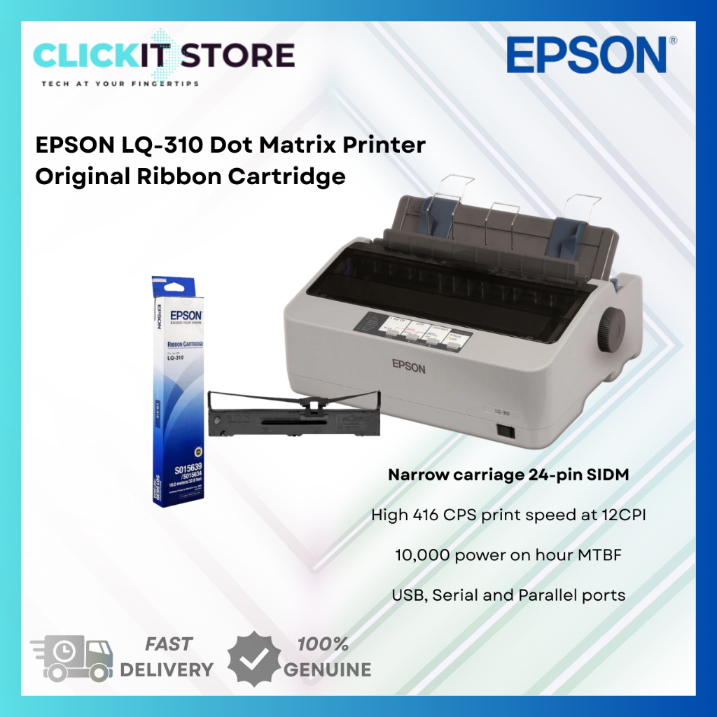 EPSON LQ-310 Dot Matrix Printer with High Processing Speed, Fast Print ...