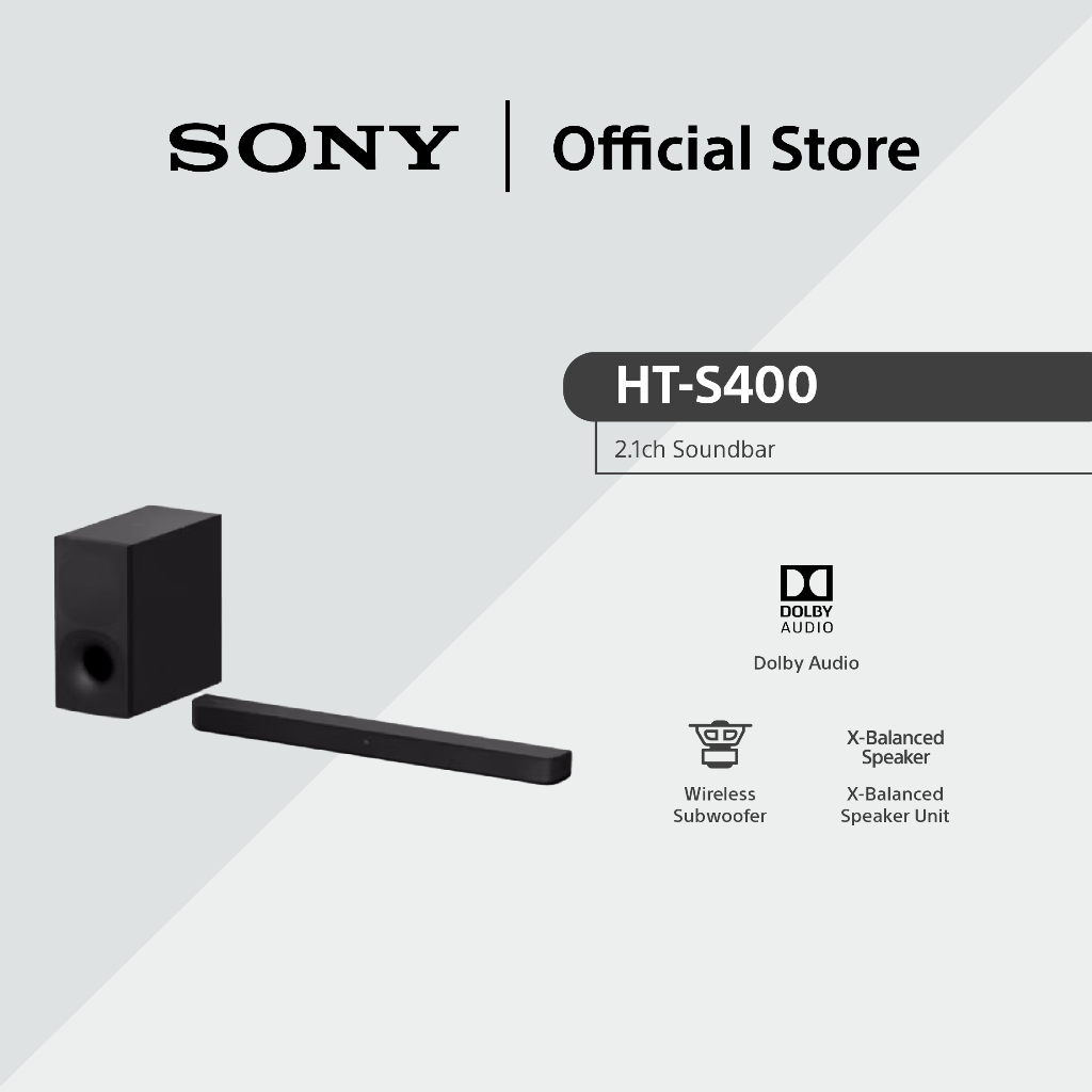 Sony HT-S400 2.1ch Soundbar | Dolby Audio | Cinematic Surround Sound ...