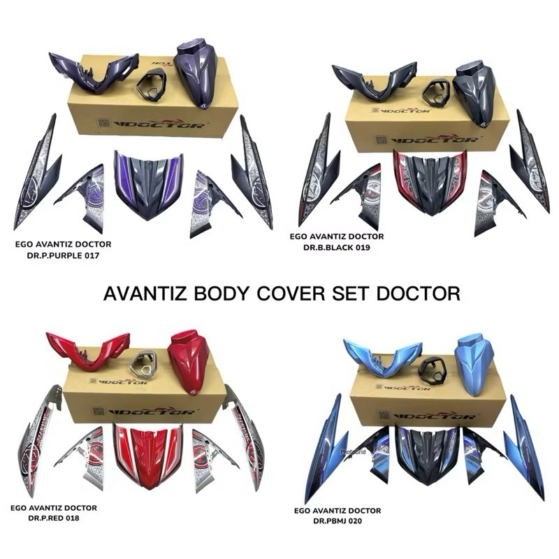 YAMAHA AVANTIZ BODY COVER SET DOCTOR ( STICKER TANAM ) 60TH MONSTER ...