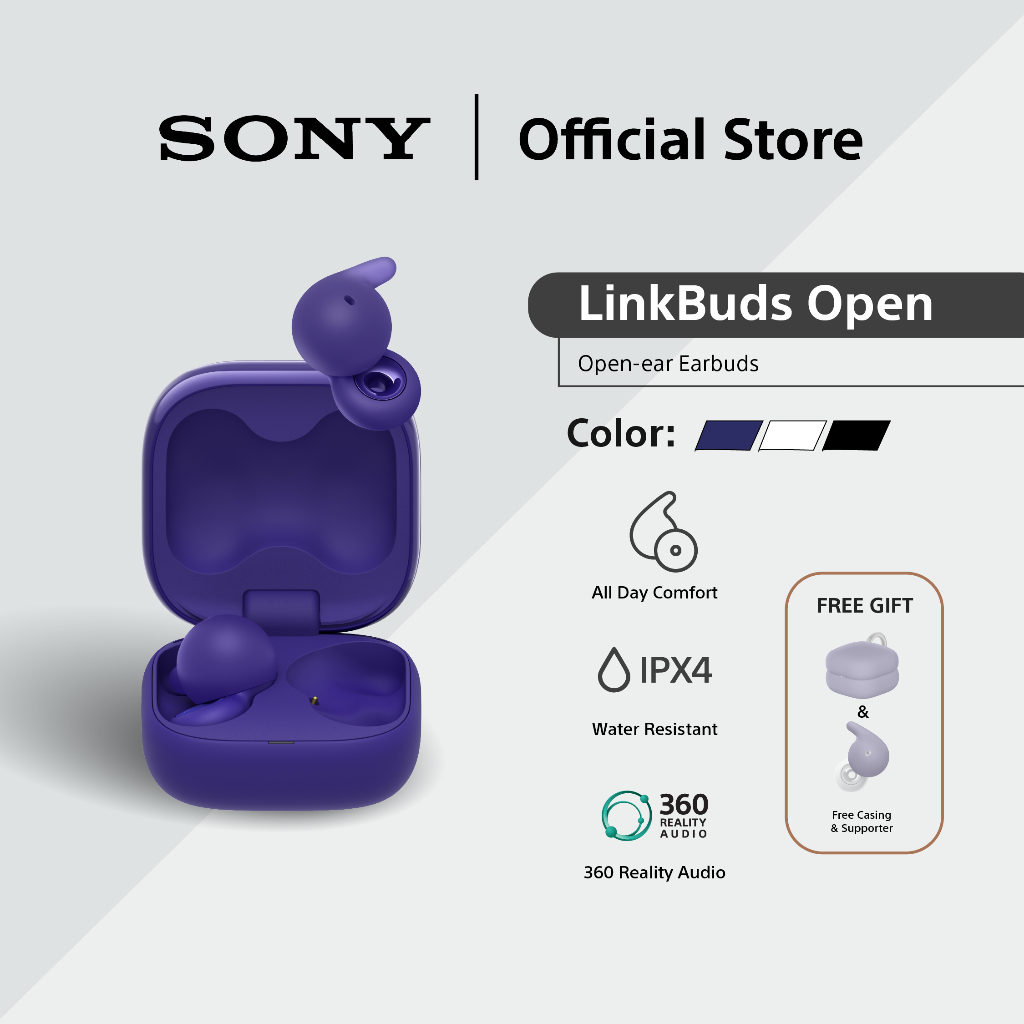 Sony LinkBuds Open Wireless Headphones | Open-ear listening Technology | Adaptive Volume Control ...