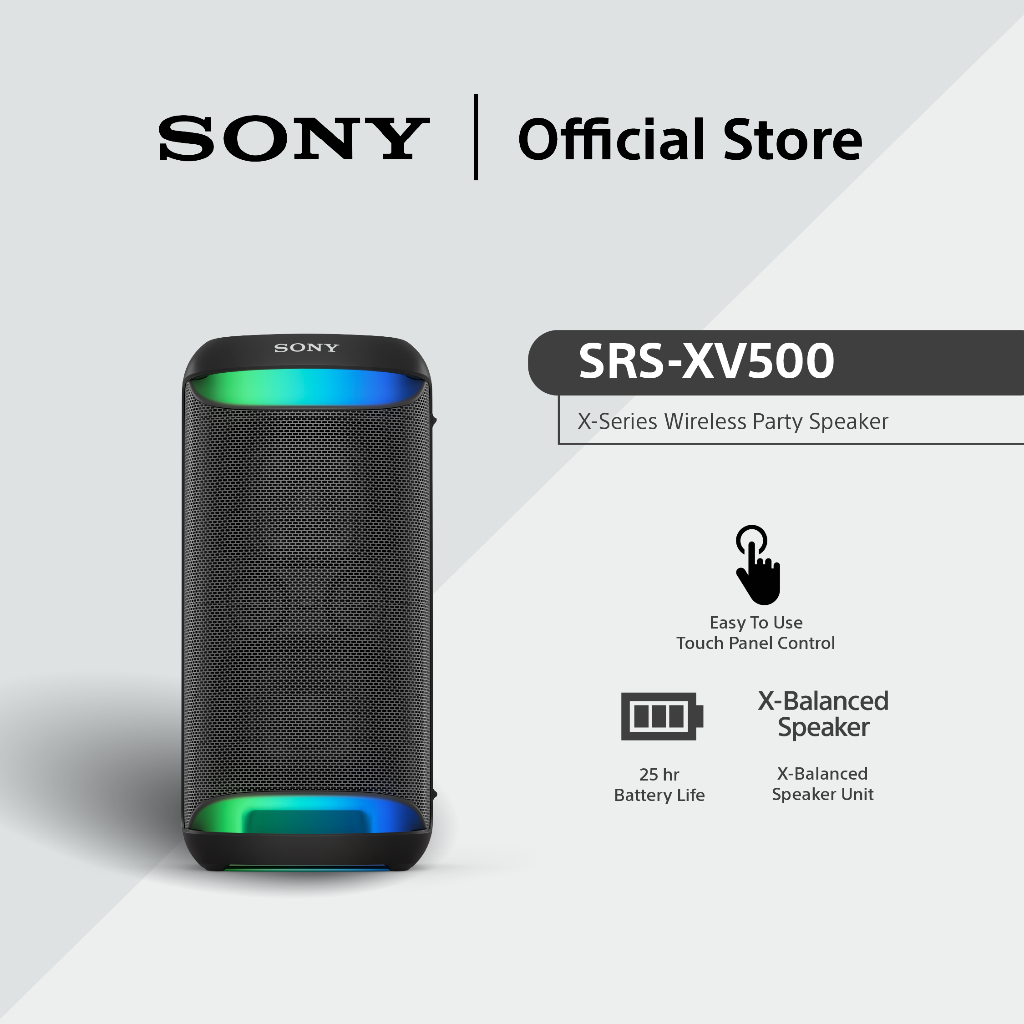 Sony SRS-XV500 Wireless Party Speaker | Powerful Sound | 25h Battery ...