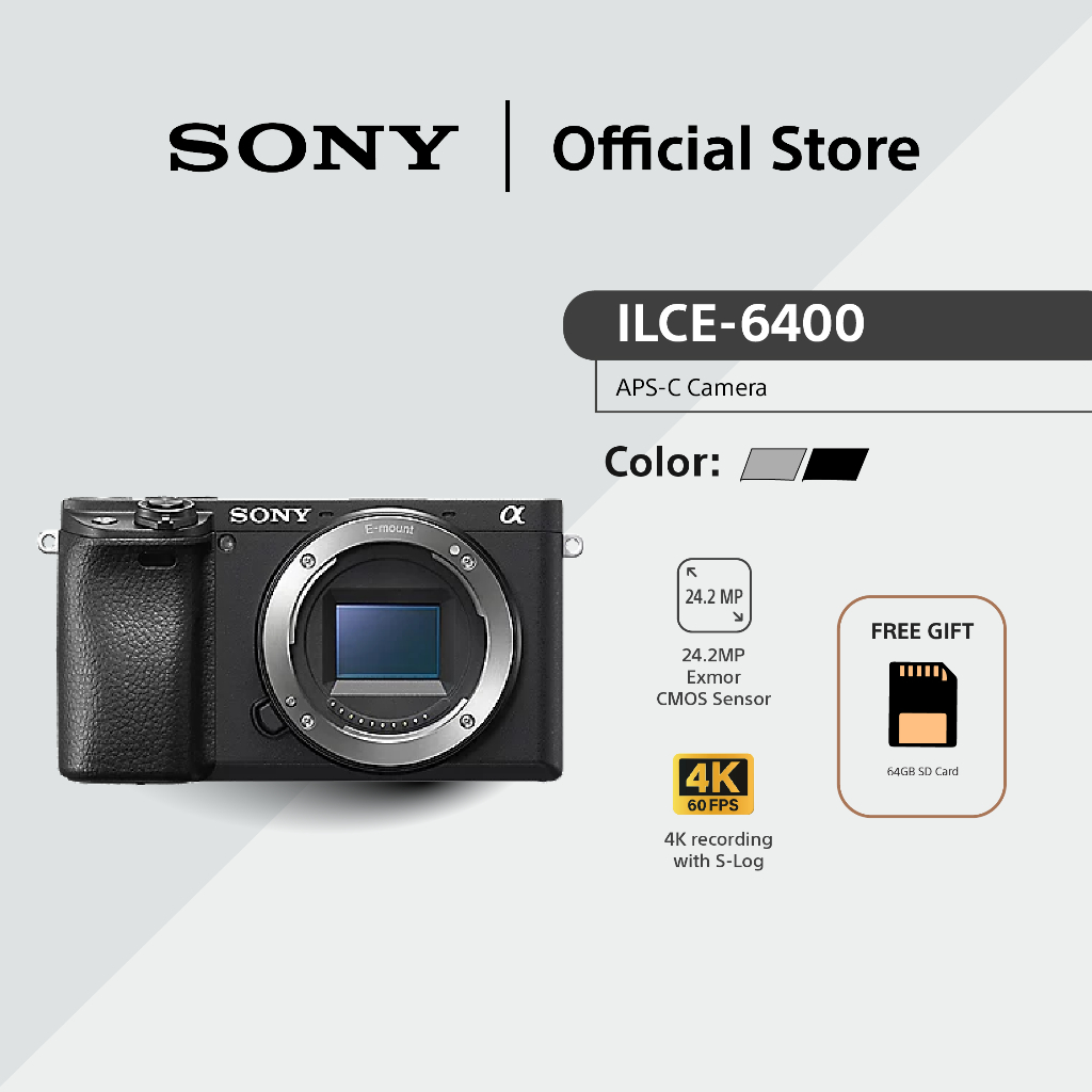 Sony Alpha 6400 E-mount camera with APS-C Sensor | ILCE-6400 | Free ...