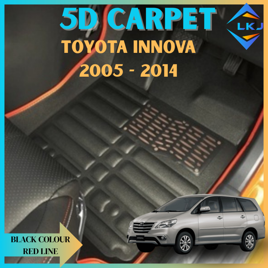 Toyota Innova 2005 - 2014 5D Carpet Car Mat Floor Mat OEM Karpet Car ...