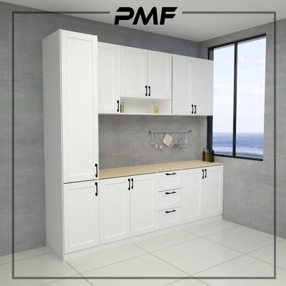 PMF Full Set Kitchen Cabinet/ Hanging Cabinet/ Almari Dapur/ Wall ...