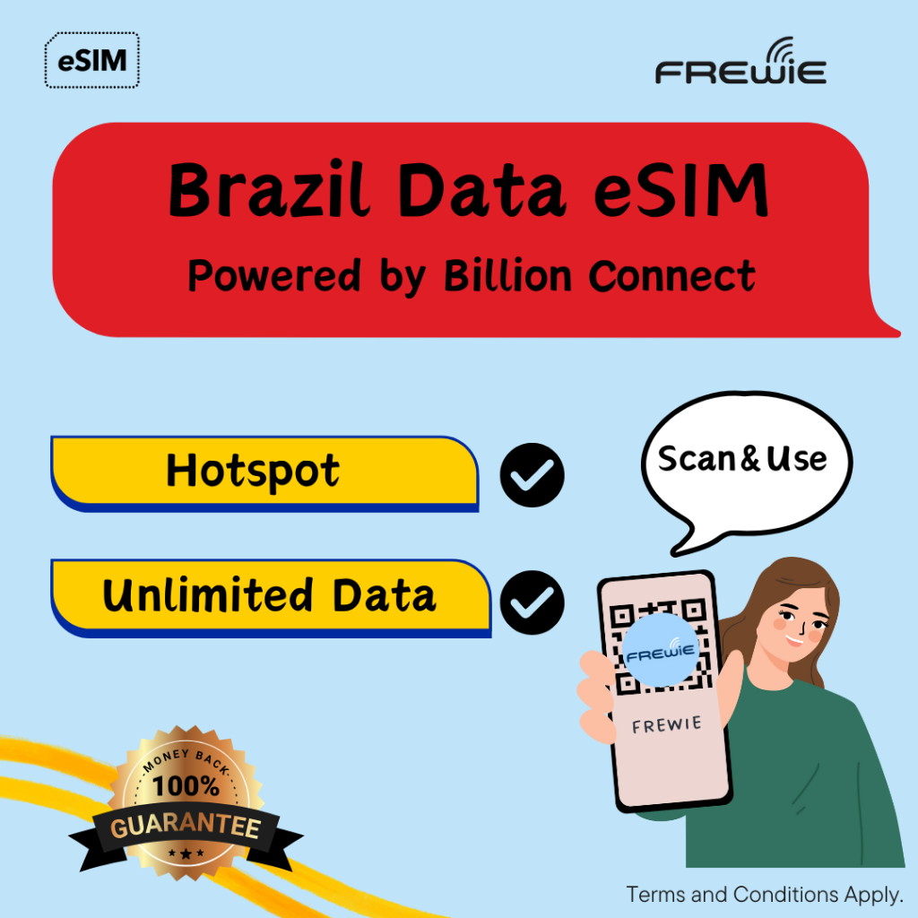 Brazil eSIM Data Roaming | QR Code via Email - By Billion Connect ...